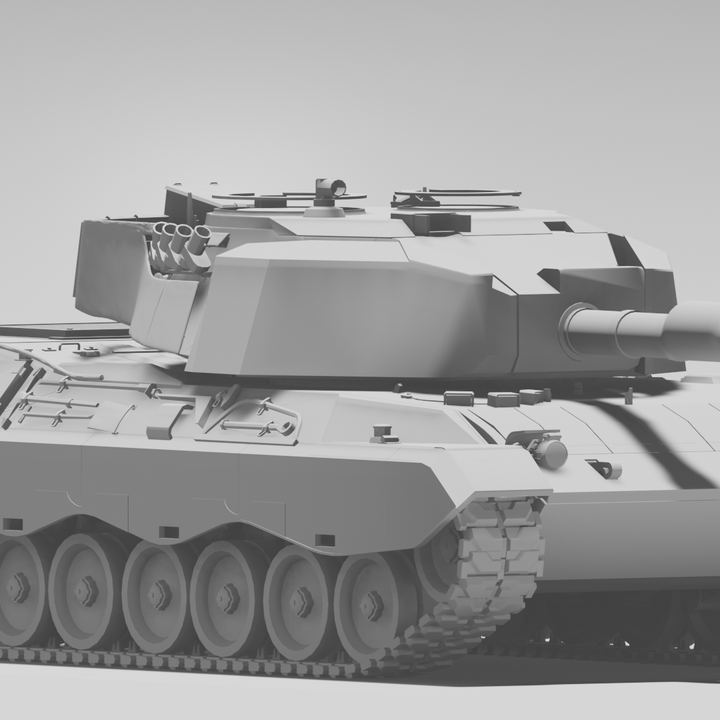 3D Printable Leopard 1A6 with Extra armo and 120mm gun by The Military ...