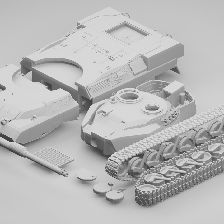 3D Printable Leopard 1A6 with Extra armo and 120mm gun by The Military ...
