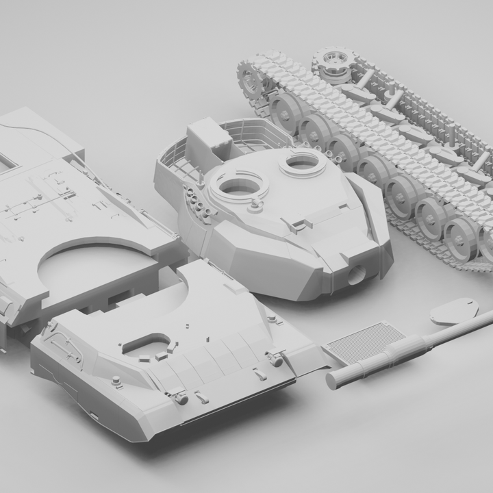 3D Printable Leopard 1A6 with Extra armo and 120mm gun by The Military ...