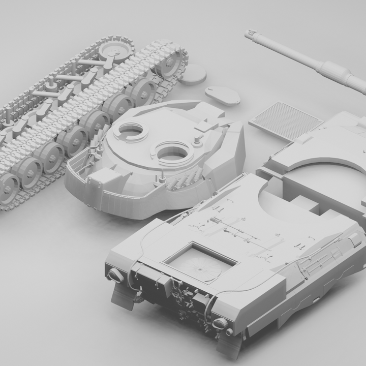 3D Printable Leopard 1A6 with Extra armo and 120mm gun by The Military ...