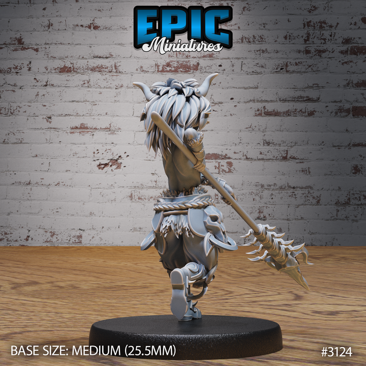 3D Printable Taurus Boy Running / Bulky Horned Warrior / Bull Human ...