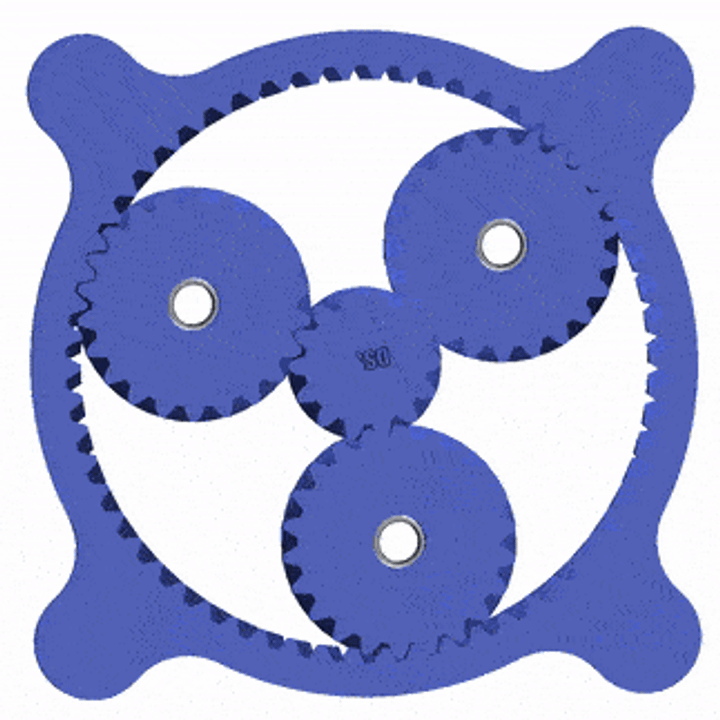 3D Printable Gearfinity Planetary Gear Stage by Justin Headley