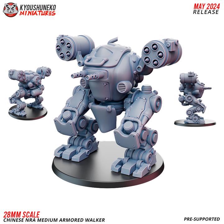 3D Printable Medium Armored Walker - Chinese NRA ww2 by Kyoushuneko ...