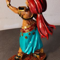 3D Printable Amazon Lady and Captive by Gaz Minis