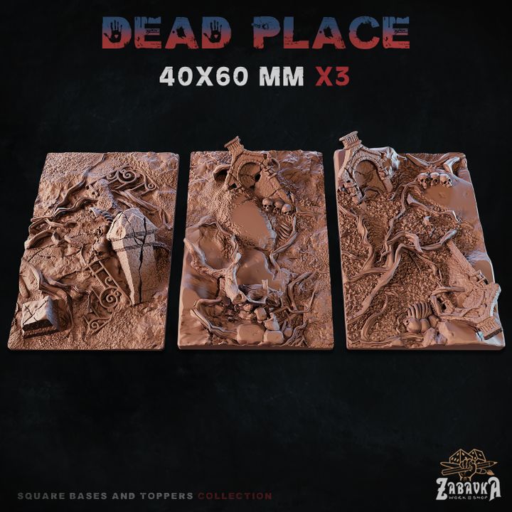 3D Printable Dead Place [Square] - Bases and Toppers (OLD World) by ...