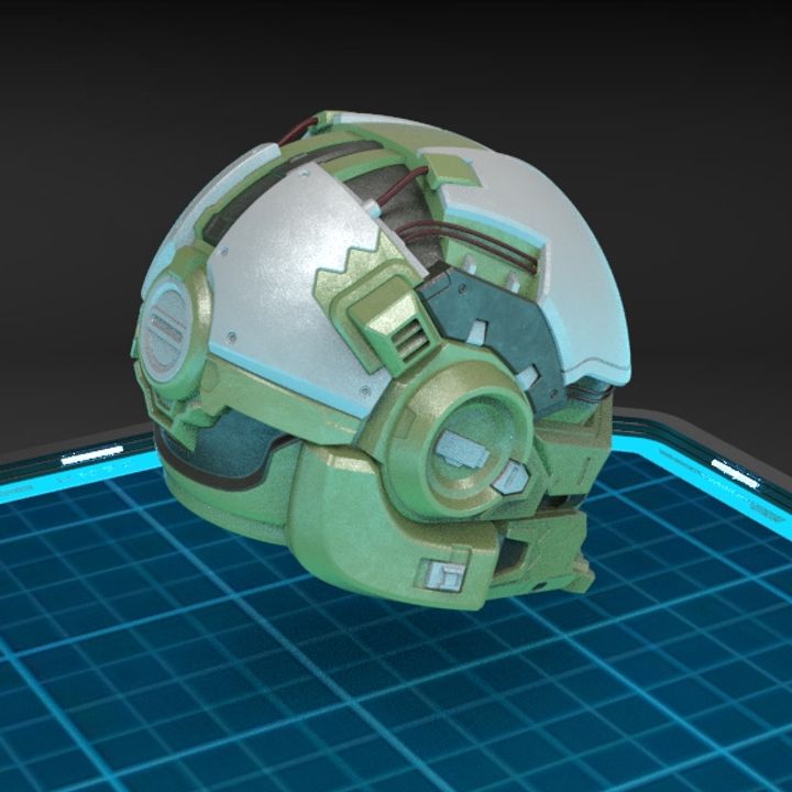 3D Printable Locus Helmet by Aguilar Workshop