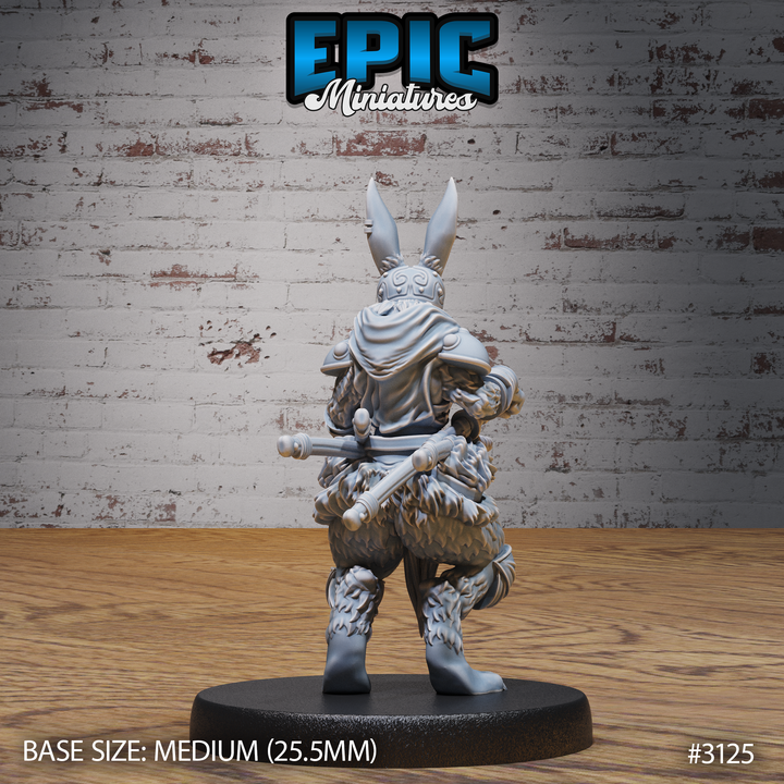 3D Printable Rabbit Folk Blade Master / Bunny Warrior / Rodent Fighter ...
