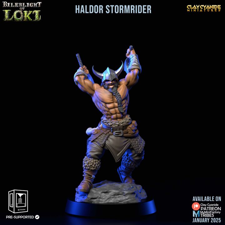 3D Printable Haldor Stormrider by Clay Cyanide Miniatures