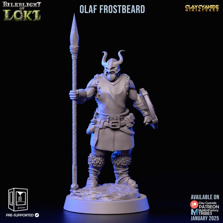 3D Printable Olaf Frostbeard by Clay Cyanide Miniatures