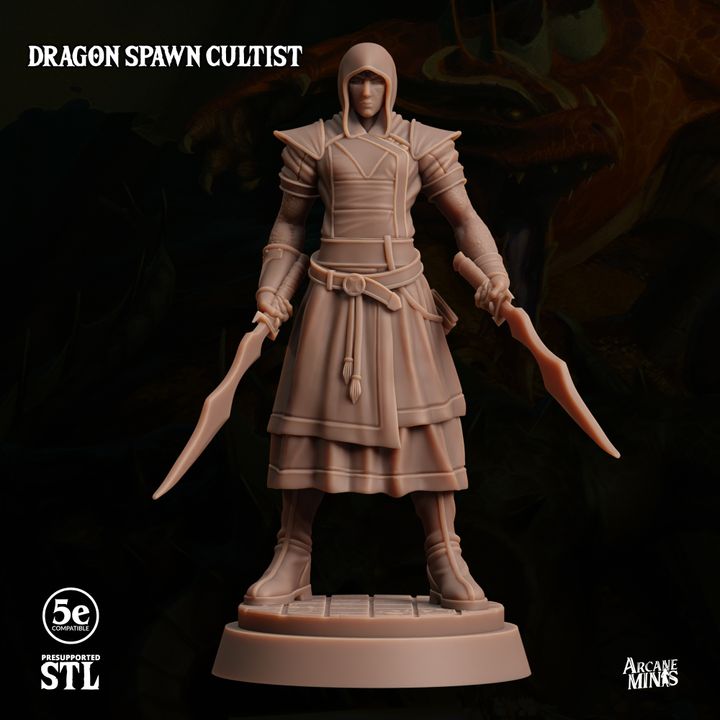 3D Printable Dragon Spawn Cultist 1 by Sordane Publishing