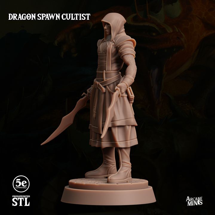 3D Printable Dragon Spawn Cultist 1 by Sordane Publishing