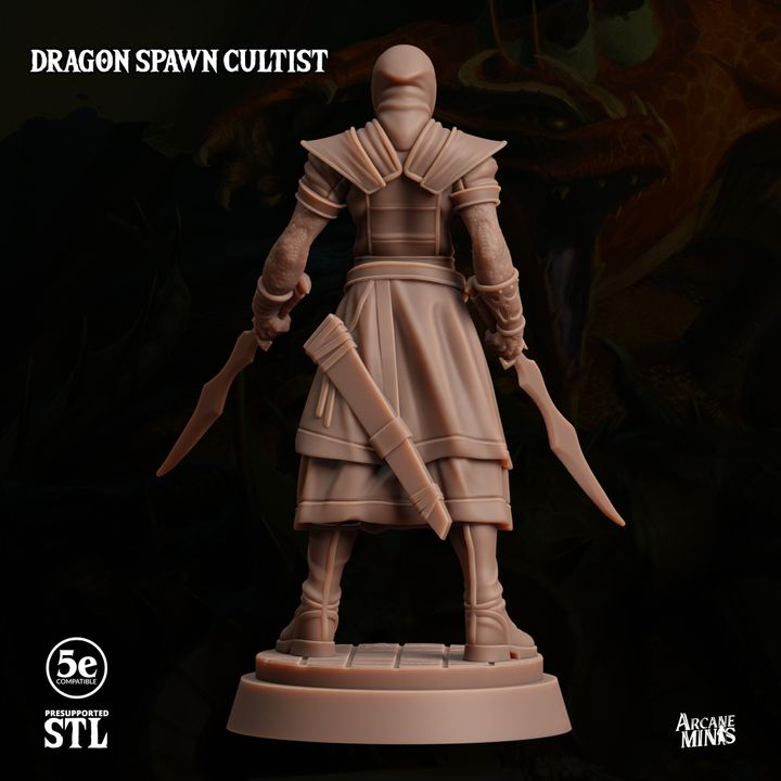 3D Printable Dragon Spawn Cultist 1 by Sordane Publishing
