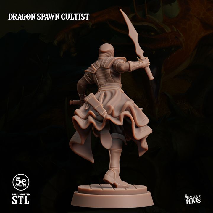 3D Printable Dragon Spawn Cultist 1 by Sordane Publishing