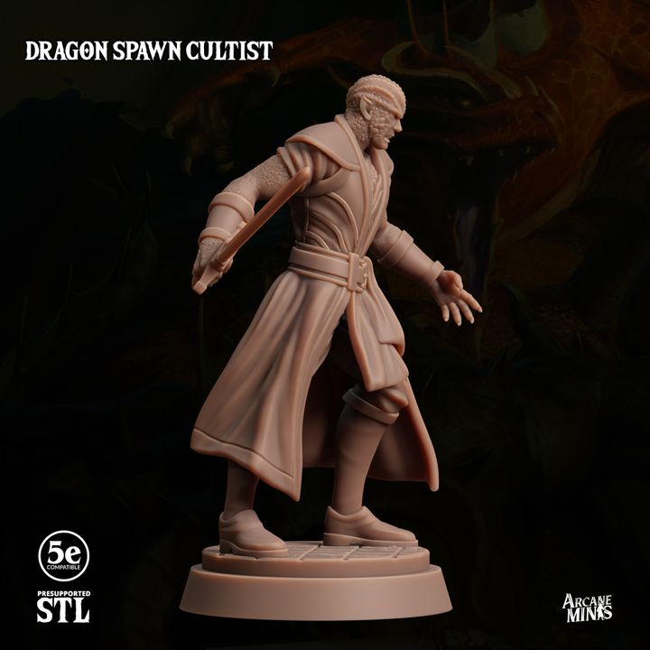 3D Printable Dragon Spawn Cultist 2 by Sordane Publishing
