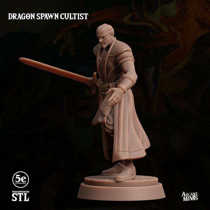 3D Printable Dragon Spawn Cultist 2 by Sordane Publishing