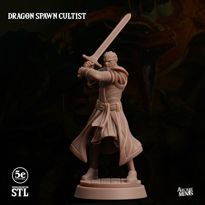 3D Printable Dragon Spawn Cultist 2 by Sordane Publishing