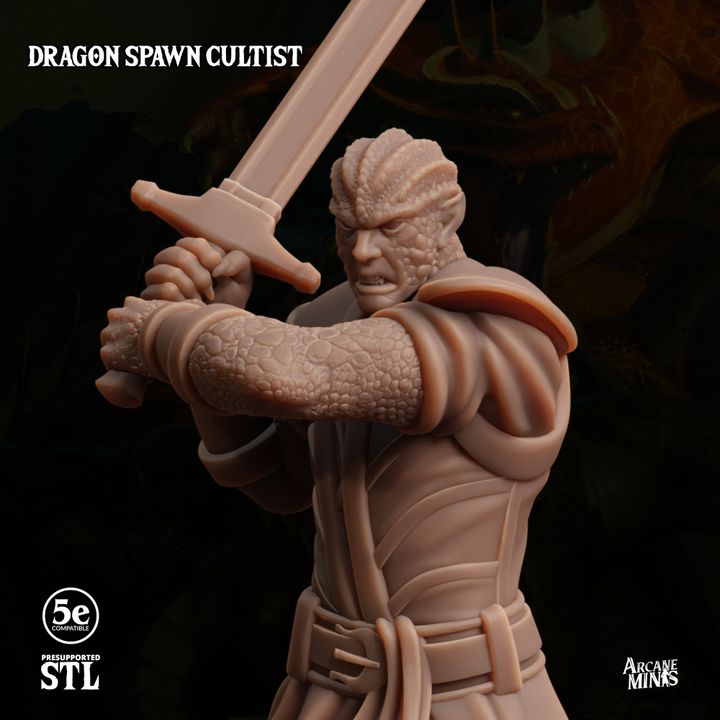 3d Printable Dragon Spawn Cultist 2 By Sordane Publishing