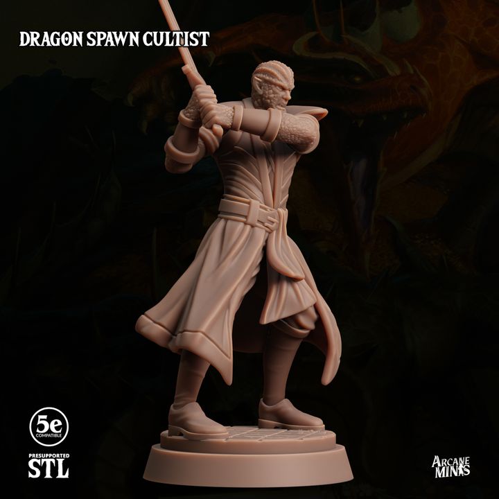 3D Printable Dragon Spawn Cultist 2 by Sordane Publishing