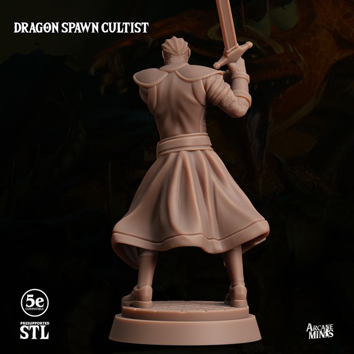 3D Printable Dragon Spawn Cultist 2 by Sordane Publishing