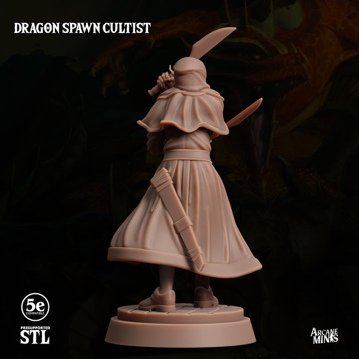 3D Printable Dragon Spawn Cultist 3 by Sordane Publishing
