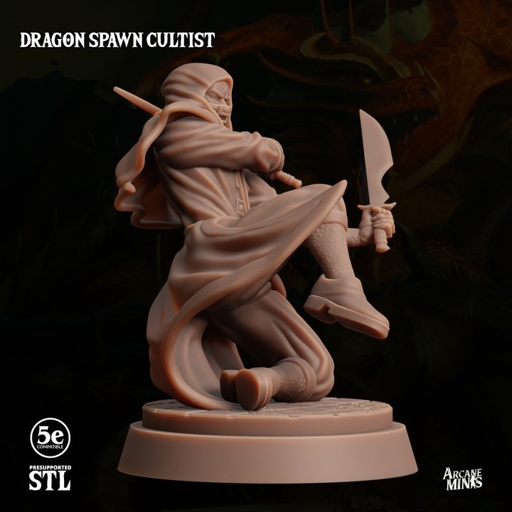3D Printable Dragon Spawn Cultist 3 by Sordane Publishing