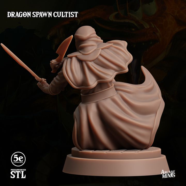 3D Printable Dragon Spawn Cultist 3 by Sordane Publishing