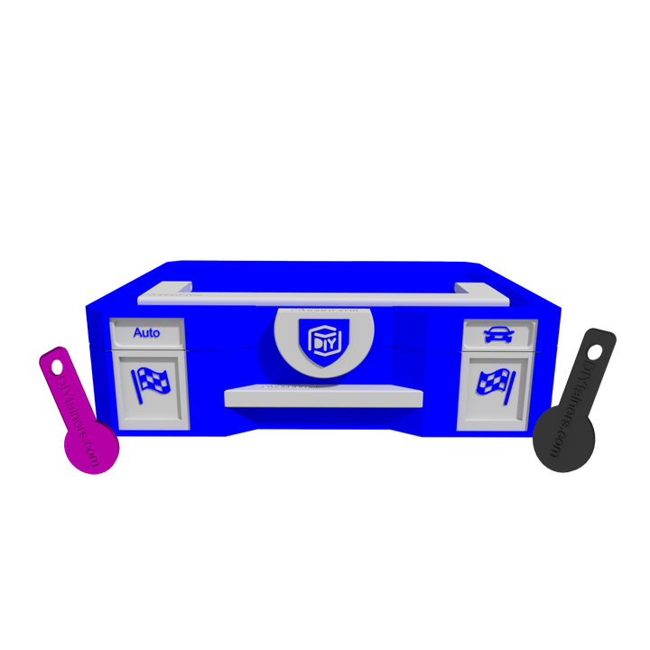 3D Printable Shopping Trolley Coin Key by DIYtainers