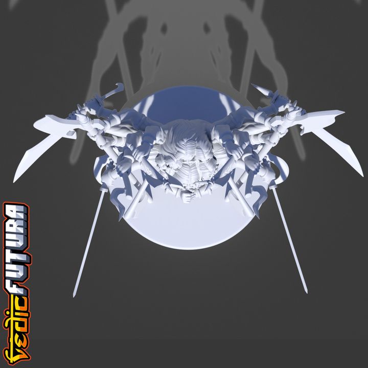 3D Printable Ravana: The Tenfold Sovereign of Shadows by VedicFutura