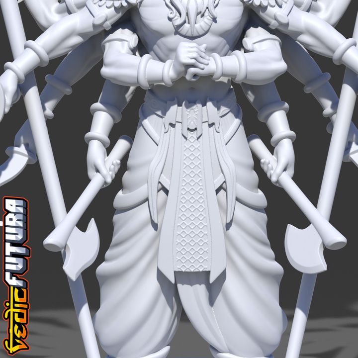 3D Printable Ravana: The Tenfold Sovereign of Shadows by VedicFutura