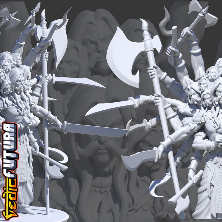 3D Printable Ravana: The Tenfold Sovereign of Shadows by VedicFutura