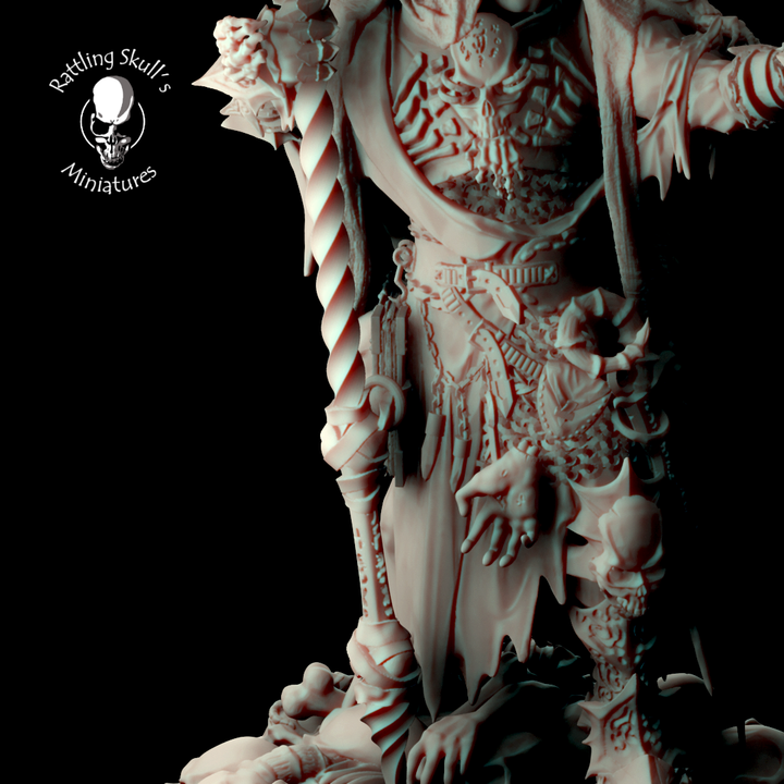 3D Printable Dread Necromancer by Rattling Skull's Miniatures