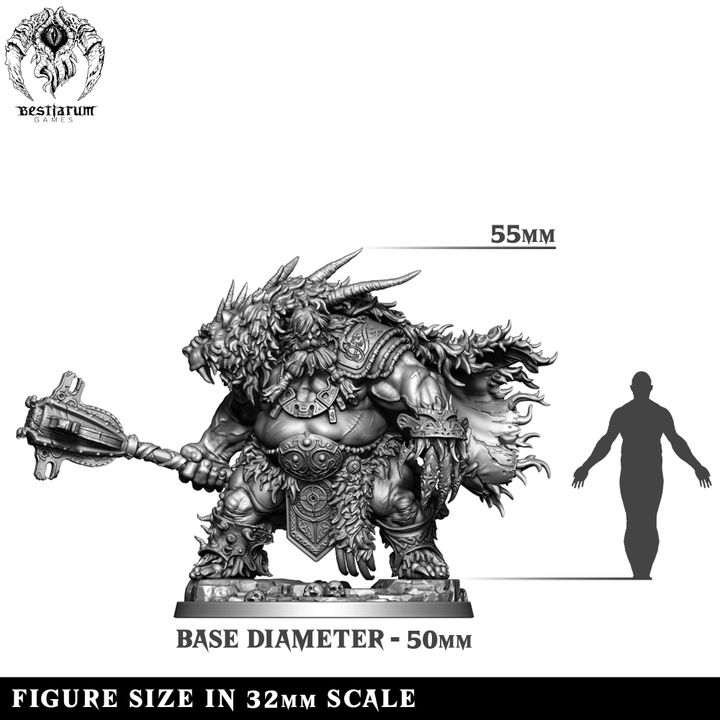 3D Printable Thulean Champion | Warclans of Thule | Viking by Bestiarum ...