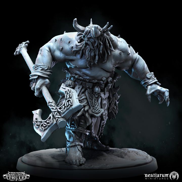 3D Printable Giantsblood Berzerkers x 2 by Bestiarum Miniatures