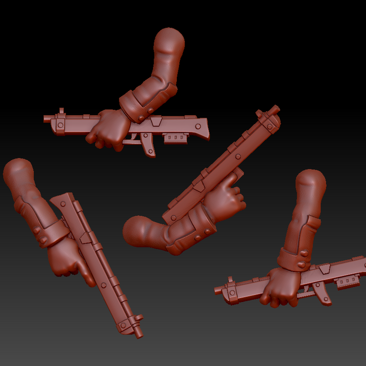 3D Printable Coftyr and Gwynt Sword and SMG Arms by Josh Qualtieri