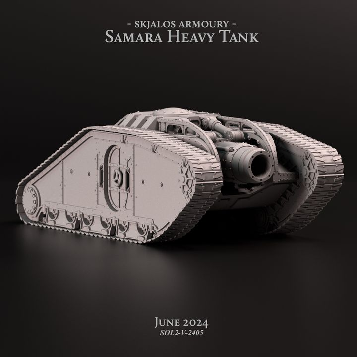 3D Printable Skjalos Armoury - Samara Heavy Tank by Solwyte Studio