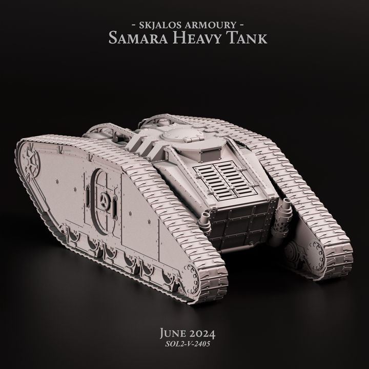 3D Printable Skjalos Armoury - Samara Heavy Tank by Solwyte Studio