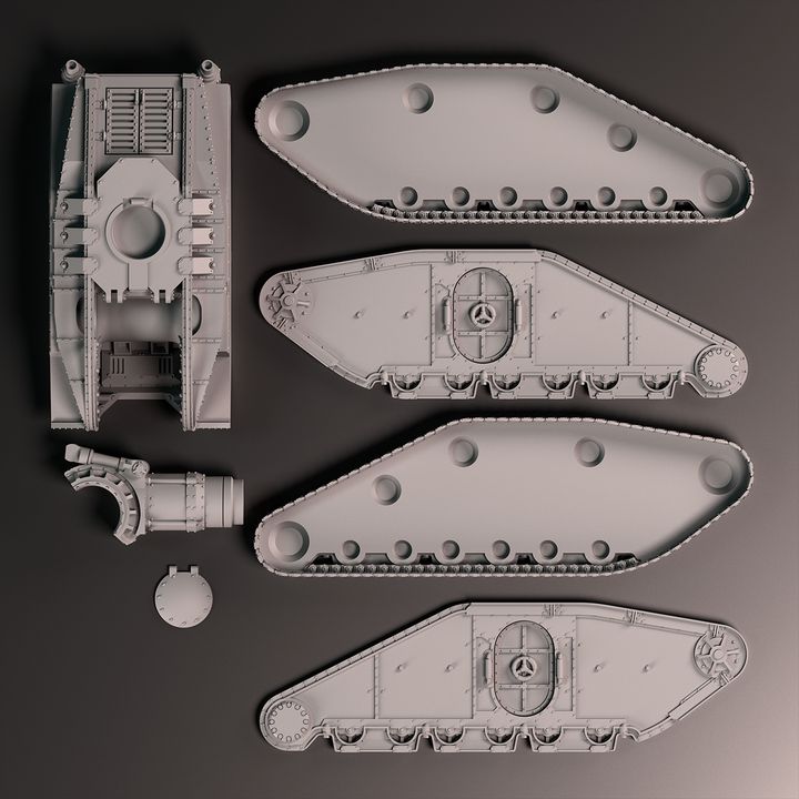 3D Printable Skjalos Armoury - Samara Heavy Tank by Solwyte Studio