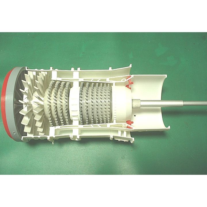 3D Printable Turbofan Engine, Low Bypass, Full Ducted, 1960s by Motoo Kondo