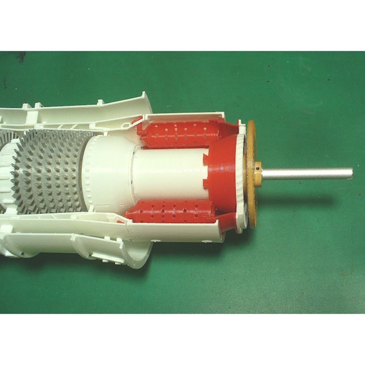 3D Printable Turbofan Engine, Low Bypass, Full Ducted, 1960s by Motoo Kondo