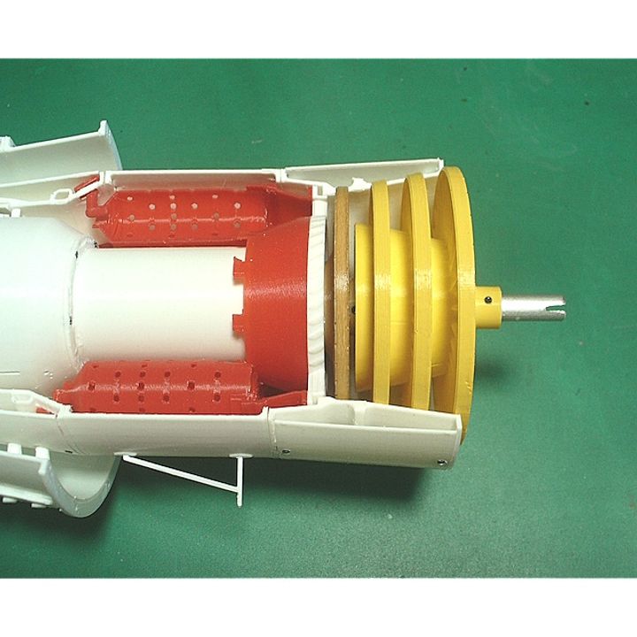 3D Printable Turbofan Engine, Low Bypass, Full Ducted, 1960s by Motoo Kondo