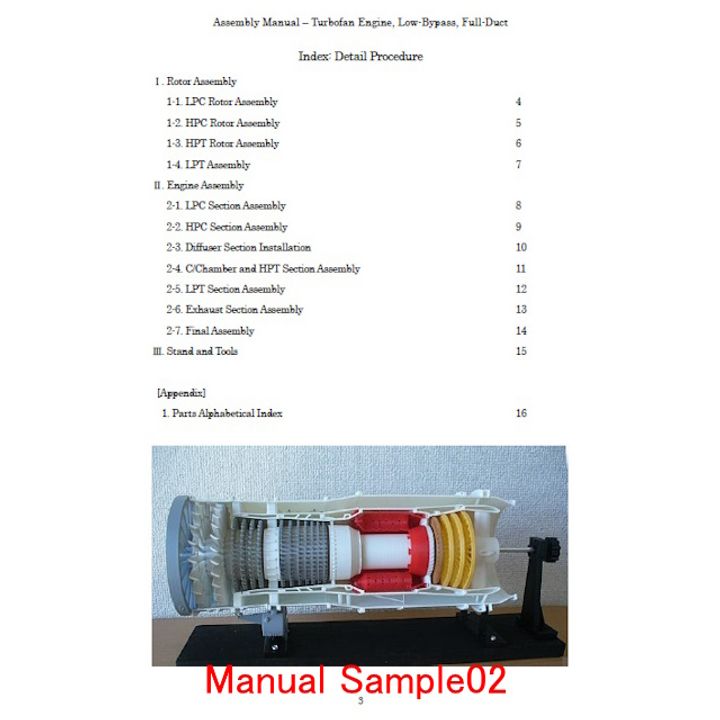 3D Printable Turbofan Engine, Low Bypass, Full Ducted, 1960s by Motoo Kondo