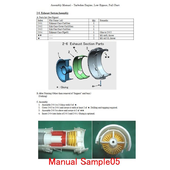3D Printable Turbofan Engine, Low Bypass, Full Ducted, 1960s by Motoo Kondo