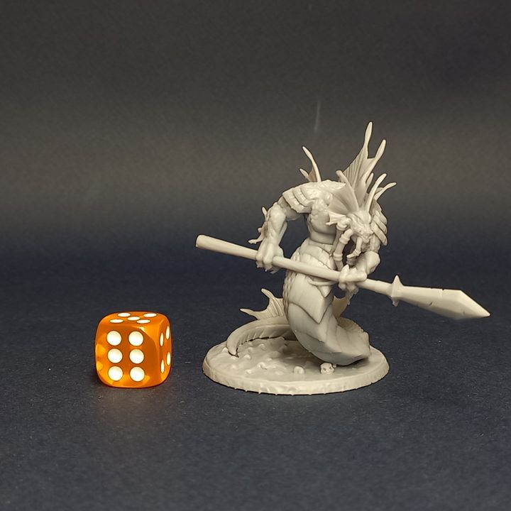 3D Printable Naga Myrmidon - 32mm scale pre-supported miniature by ...