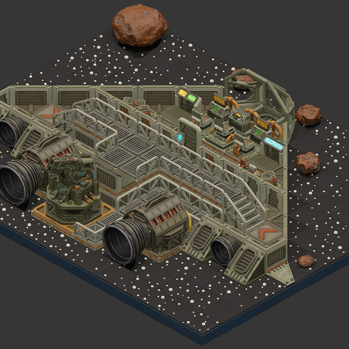 3D Printable THE INFINITE SPACESHIP (Dungeon Blocks) by Dungeon Blocks