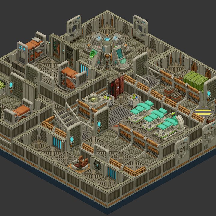 3D Printable THE INFINITE SPACESHIP (Dungeon Blocks) by Dungeon Blocks