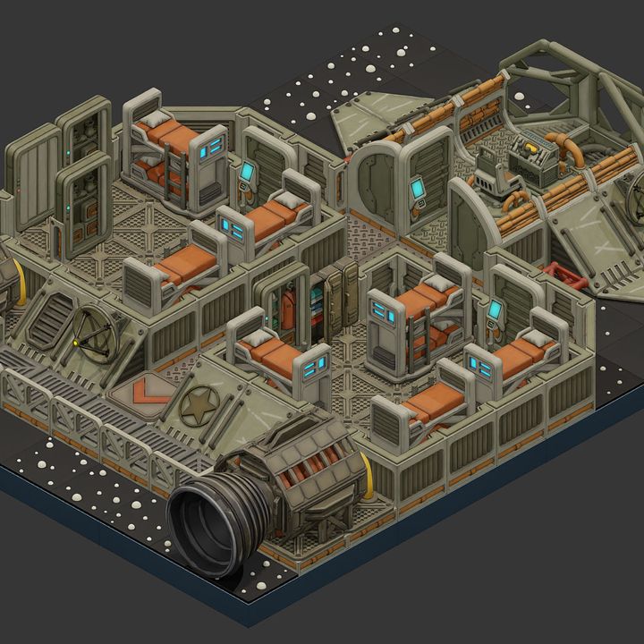 3D Printable THE INFINITE SPACESHIP (Dungeon Blocks) by Dungeon Blocks