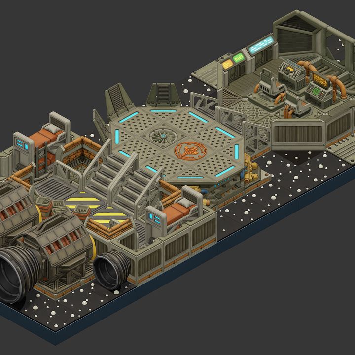 3D Printable THE INFINITE SPACESHIP (Dungeon Blocks) by Dungeon Blocks