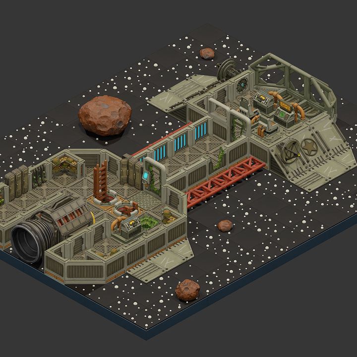 3D Printable THE INFINITE SPACESHIP (Dungeon Blocks) by Dungeon Blocks