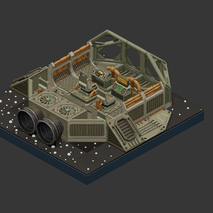 3D Printable THE INFINITE SPACESHIP (Dungeon Blocks) by Dungeon Blocks