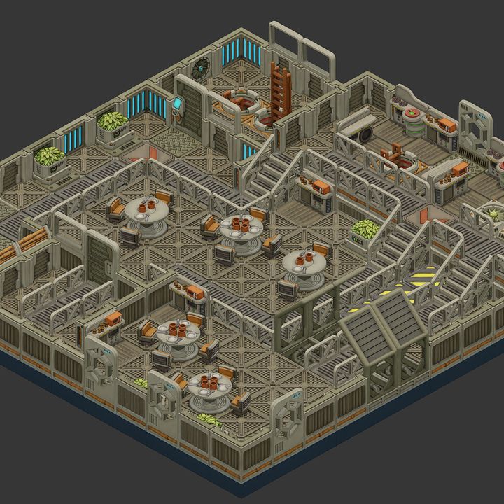 3D Printable THE INFINITE SPACESHIP (Dungeon Blocks) by Dungeon Blocks